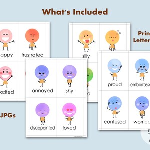 Large Emotions Flash Cards, Feelings Flash Cards for Montessori School ...