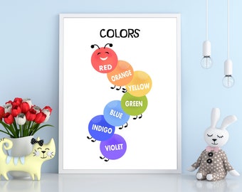 MORNING AFFIRMATIONS I Am Language Kids Room Wall Art - Etsy