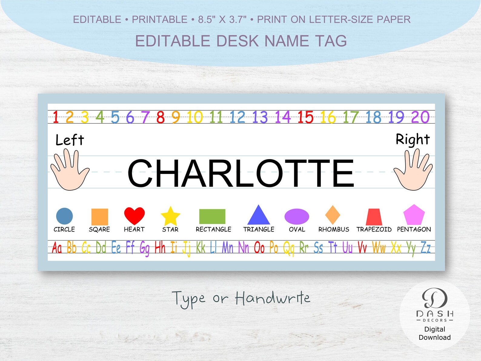 Classroom Name Tags & Name Plates for Students Class Desk | Etsy