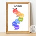 Learning Printable Color Chart & Poster for Pre K Learning Montessori ...