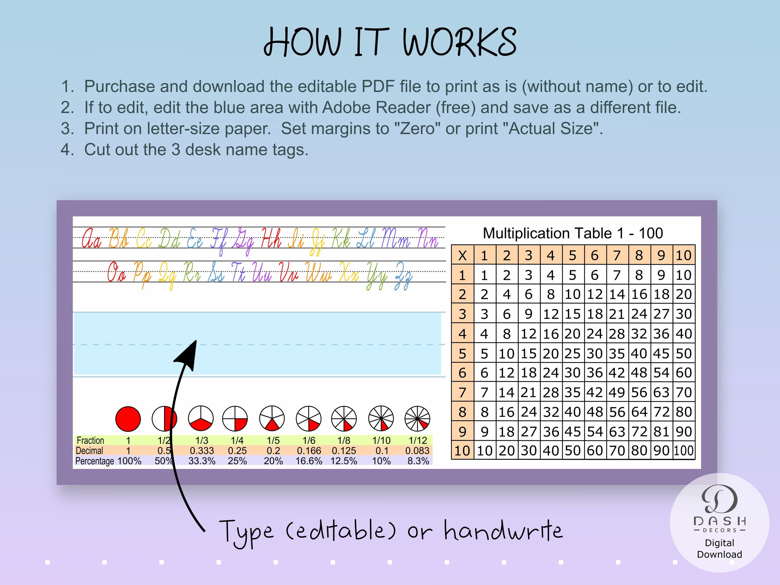 Etiquetas de nombre de escritorio, etiquetas de nombre de aula y placas ...