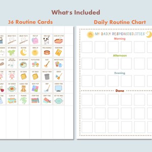 Visual Daily Responsibility Chart With Routine Cards for Kids ...