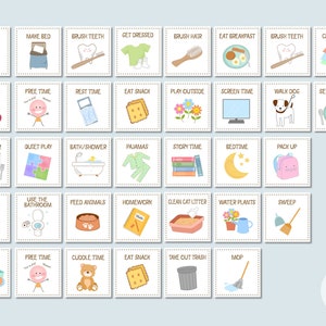 Visual Daily Responsibility Chart With Routine Cards for Kids ...