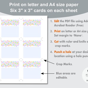 Editable Gift Tags Printable Pastel Confetti Custom Printable Gift Tags ...