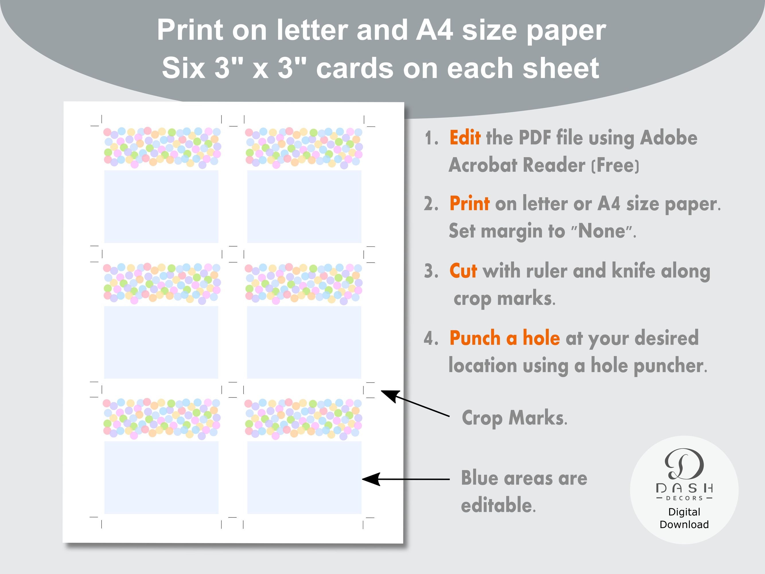 Editable Gift Tags Printable Pastel Confetti Custom Printable Gift Tags ...