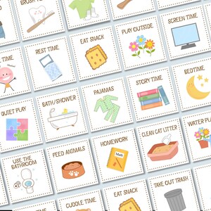 Visual Daily Responsibility Chart With Routine Cards for Kids ...