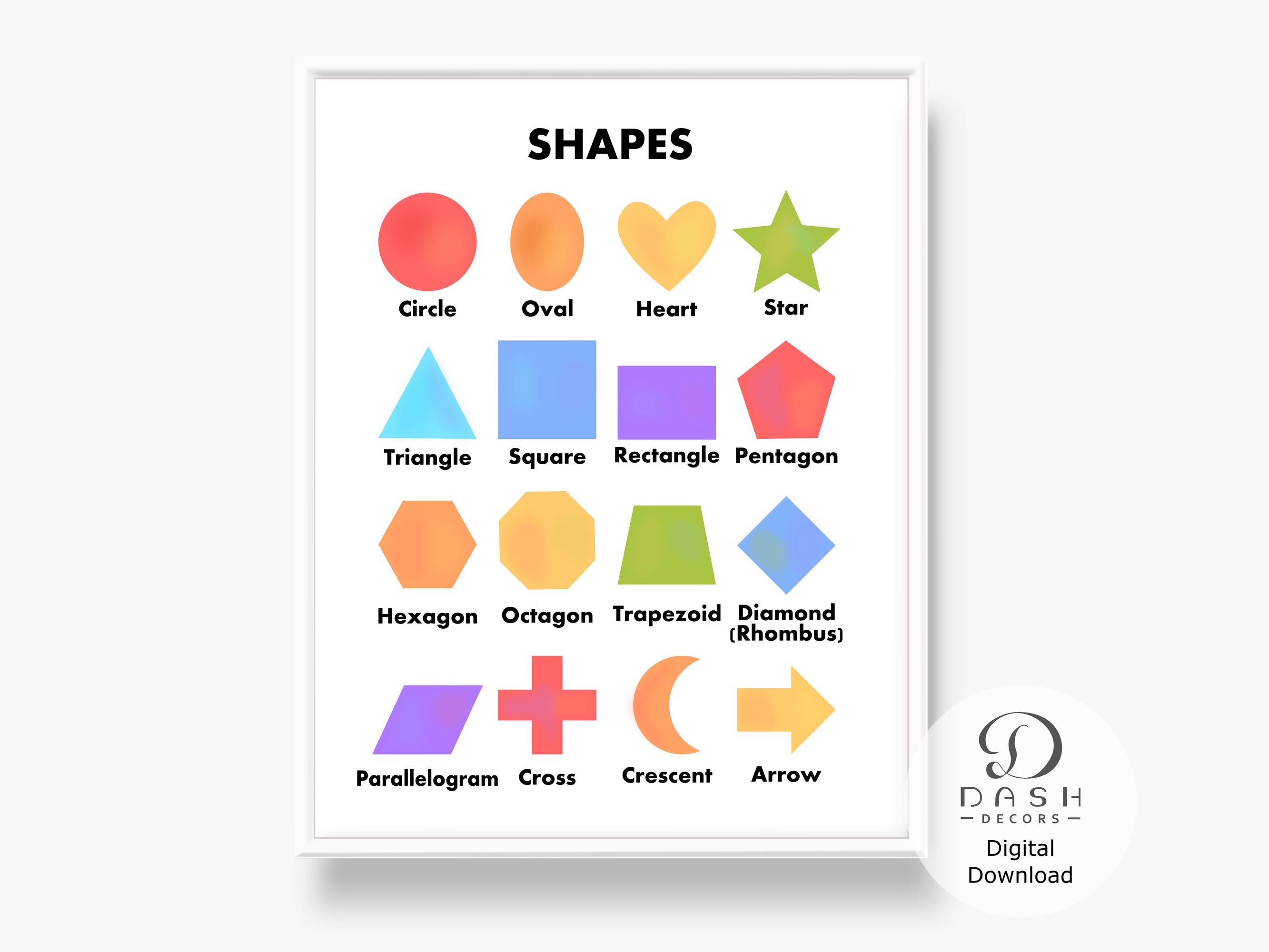 Shapes Chart For Kids