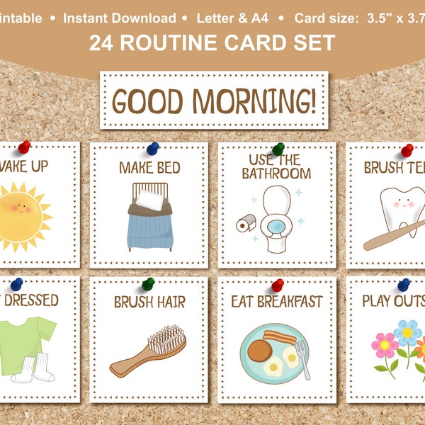 Bedtime Routine Cards - Etsy