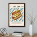 Chicago Wall Art With Chicago-style Hot Dog Print Retro Kitchen Dining ...