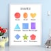 Geometric Shapes Printable Poster & Chart Rainbow Color Montessori ...