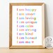 Rainbow Affirmation Wall Art for Kids Daily Affirmation - Etsy