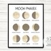 Printable Moon Phase Print & Poster for Kids Room Phases of the Moon ...