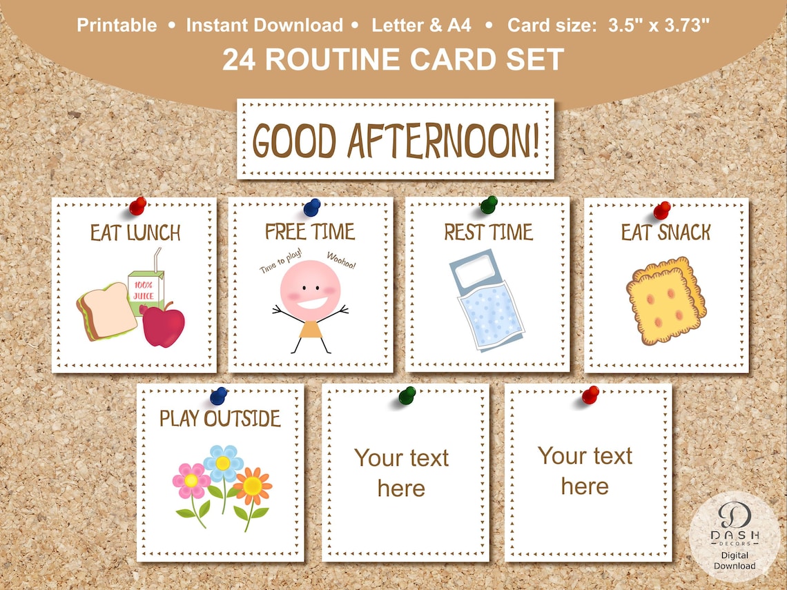 Printable Daily Routine Cards for Kids Visual Routine Cards - Etsy Canada