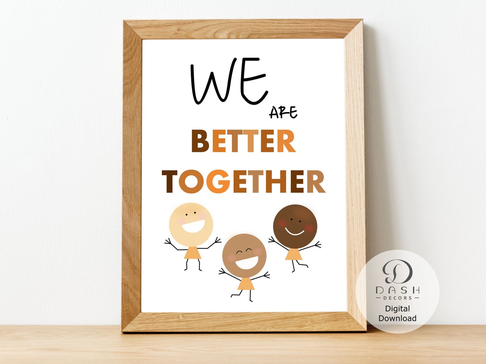 We Are Better Together Sign for Preschool Classroom and Kids Diversity ...