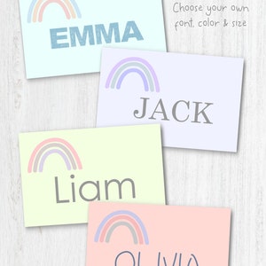 Editable Rainbow Classroom Name Tags for Classroom Desk, Desk Name Tags ...