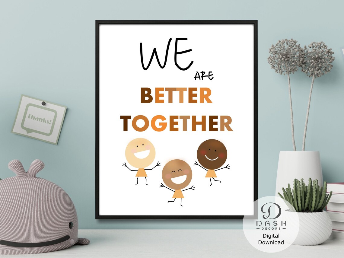 We Are Better Together Sign for Preschool Classroom and Kids - Etsy
