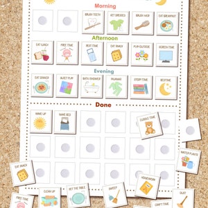 Visual Daily Responsibility Chart With Routine Cards for Kids ...