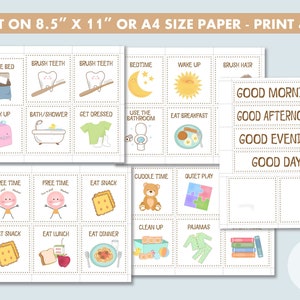 Printable Daily Routine Cards for Kids - Visual Routine Cards, Schedule ...