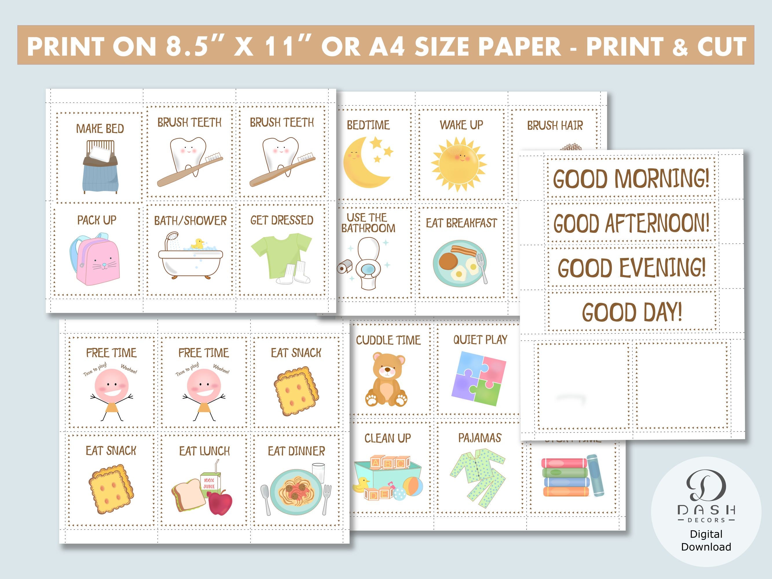 Printable Daily Routine Cards for Kids Visual Routine Cards | Etsy