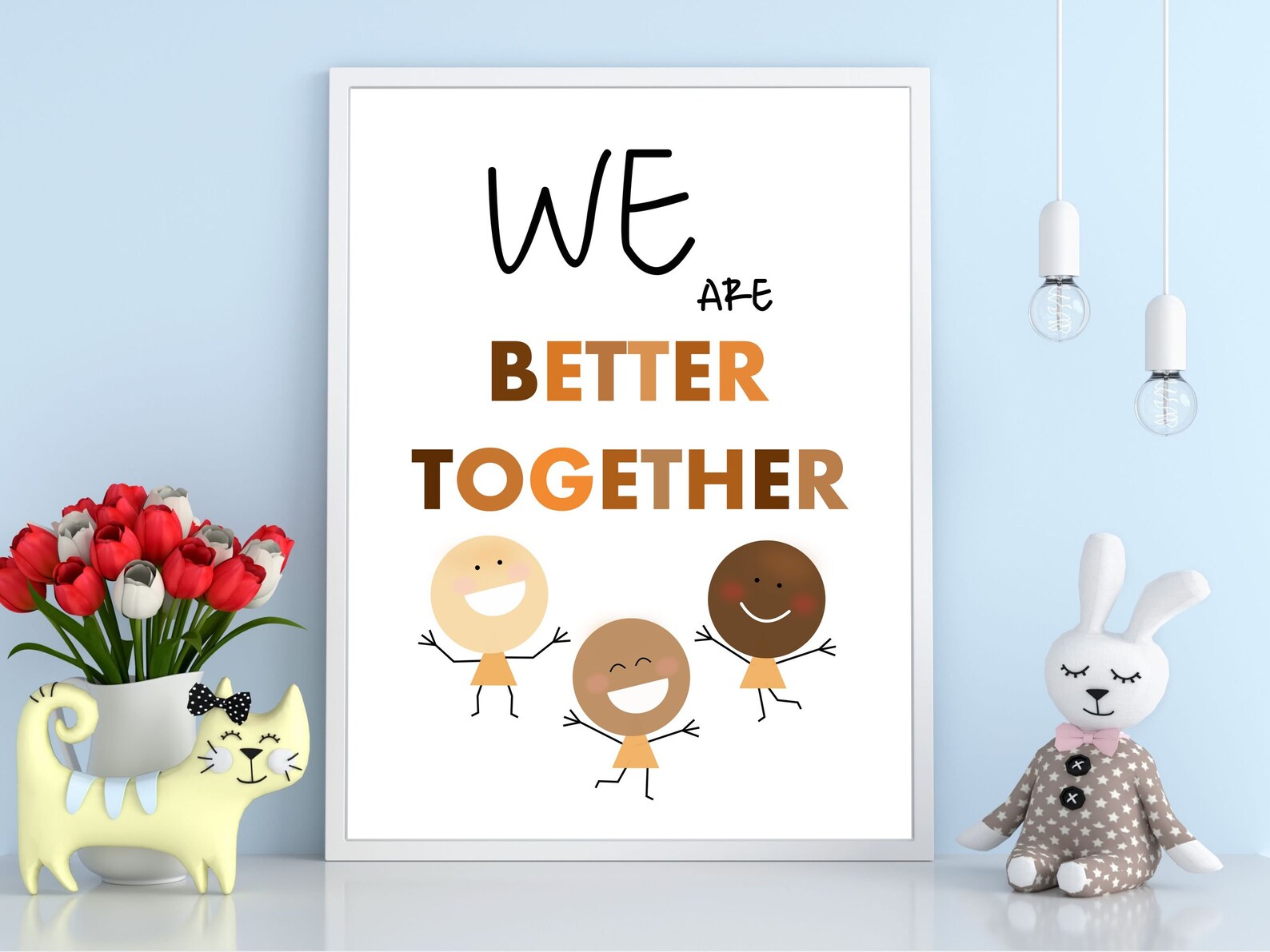We Are Better Together Sign for Preschool Classroom and Kids Diversity ...