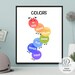 Learning Printable Color Chart & Poster for Pre K Learning Montessori ...