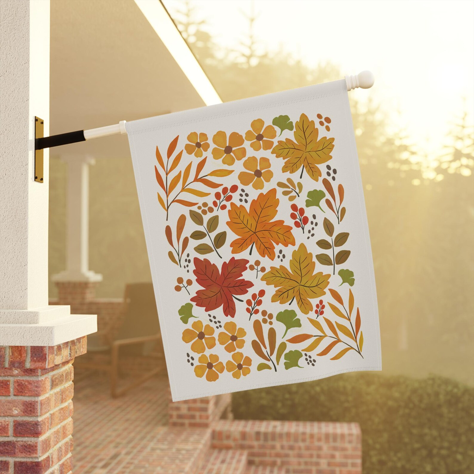 Boho Fall Foliage Welcome Garden Flag and House Flag | Cottagecore ...