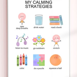 My Calming Strategies Chart & Poster for Kids - Feelings Emotions Chart ...