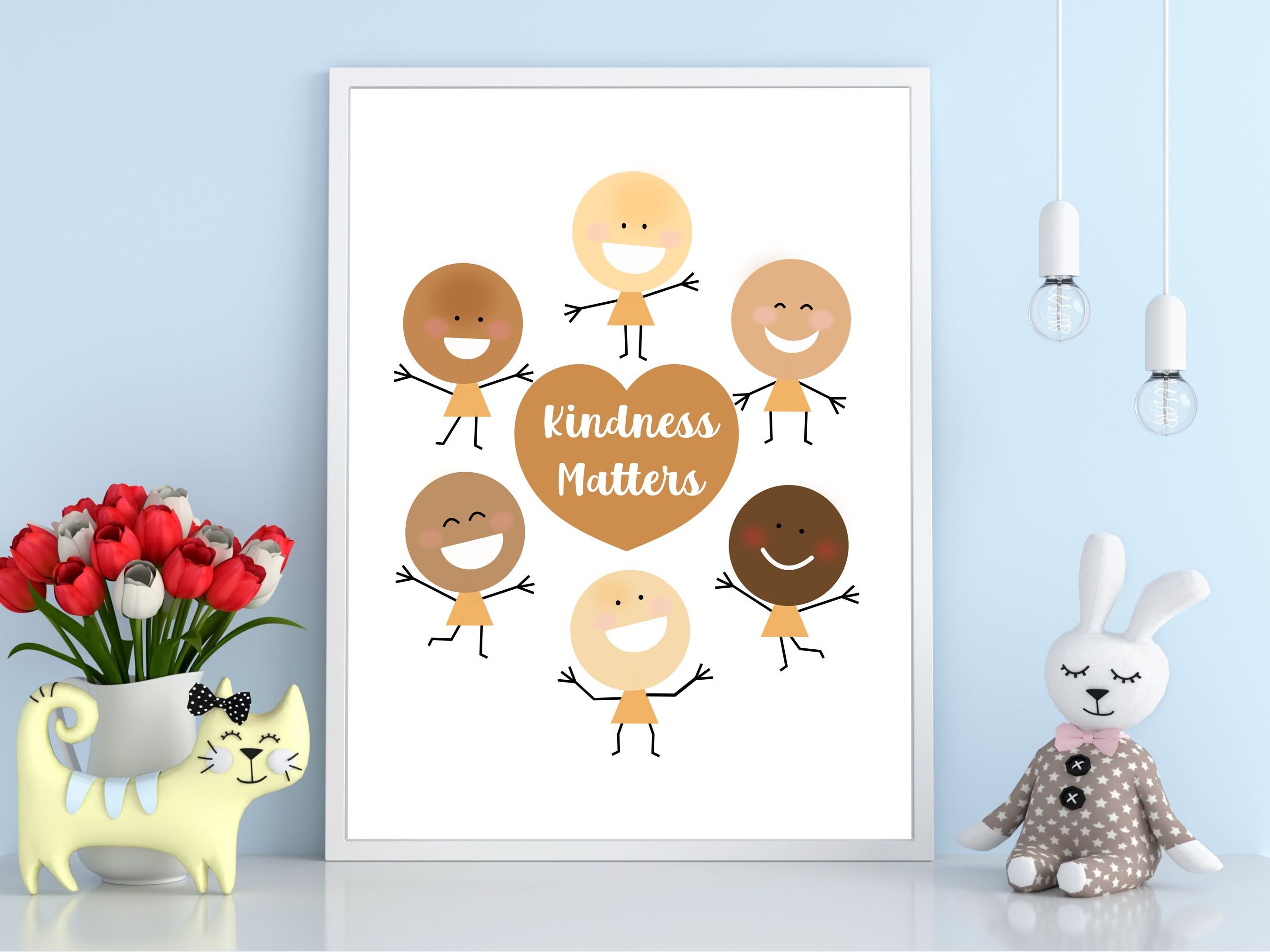 Kindness Matters Poster Sign & Wall Art for Kids Kindness - Etsy