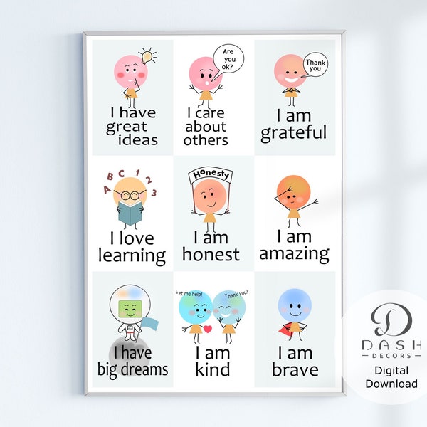 Christian Words of Affirmation Kids - Etsy