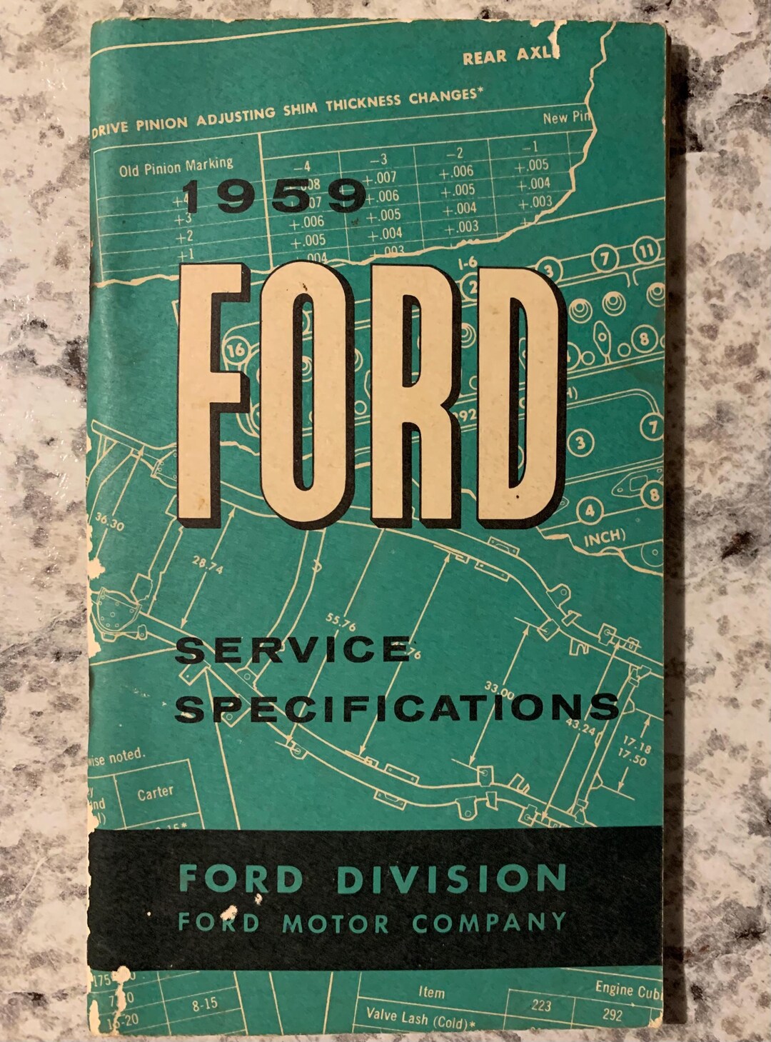 1959 Ford Service Manual Vintage Original - Etsy