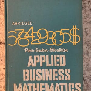 Applied Business Mathematics - 1965 - Etsy