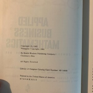 Applied Business Mathematics - 1965 - Etsy