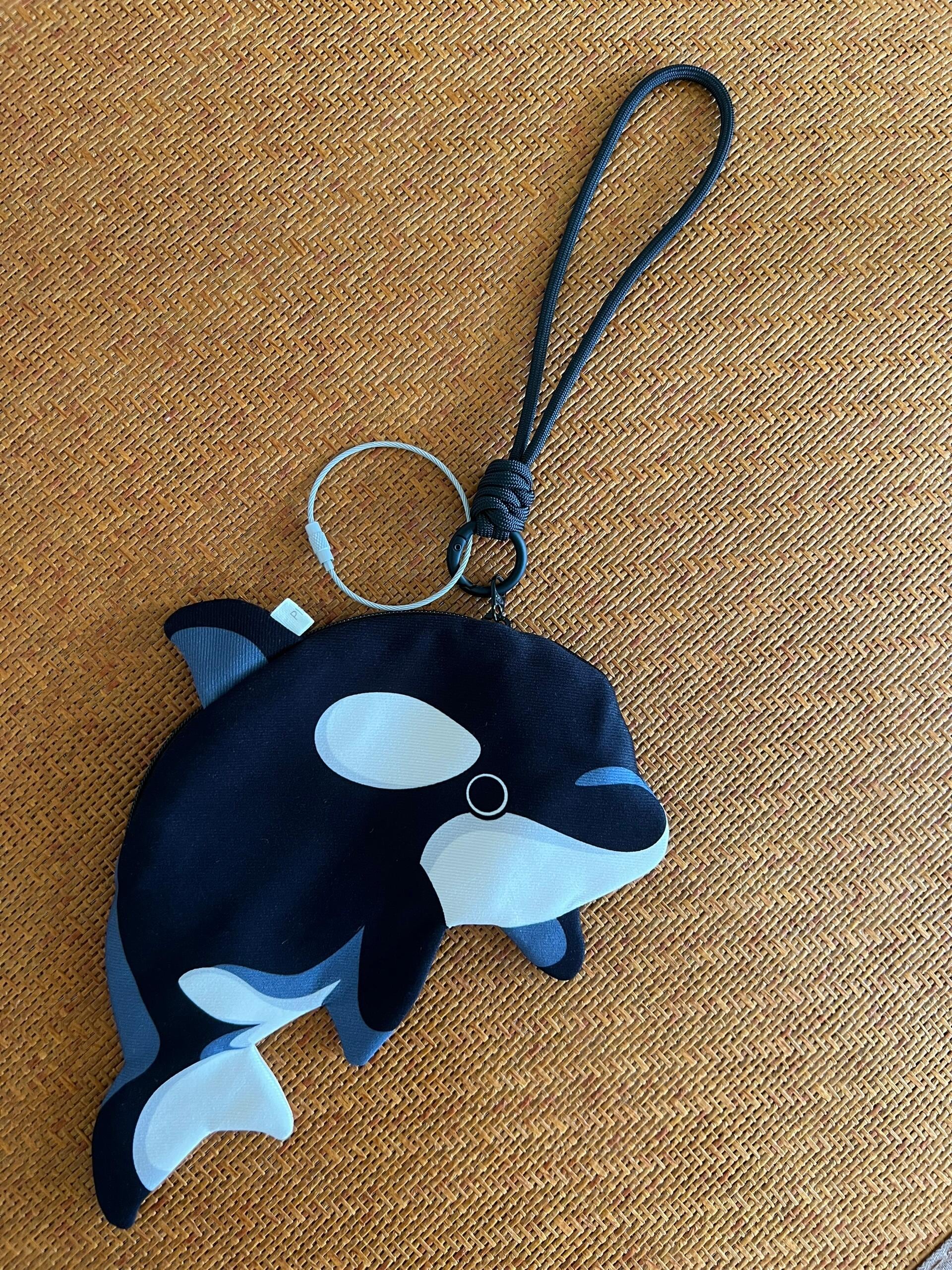 Orca Whale Wallet, Cute Marine Animal Zipper Bag, Small Ocean Themed ...