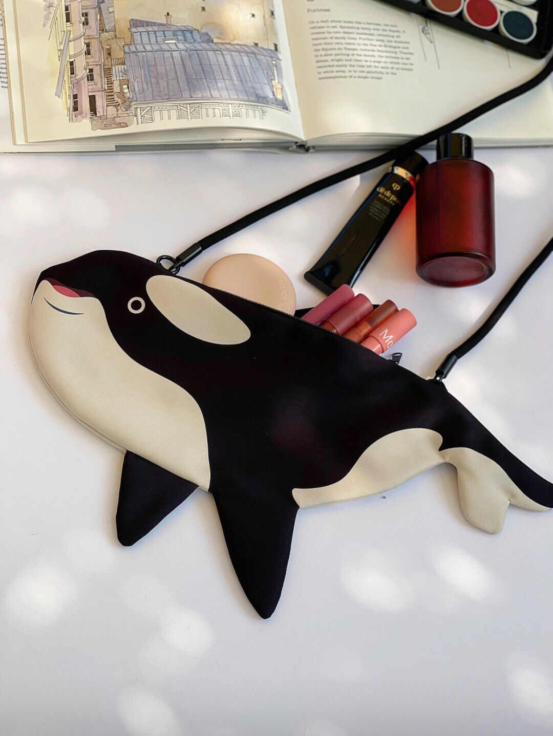Orca Whale Crossbody Bag, Cute Animal Shoulder Purse for Kids & Adults ...