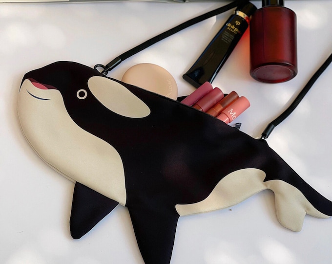 Orca Whale Crossbody Bag, Cute Animal Shoulder Purse for Kids & Adults ...
