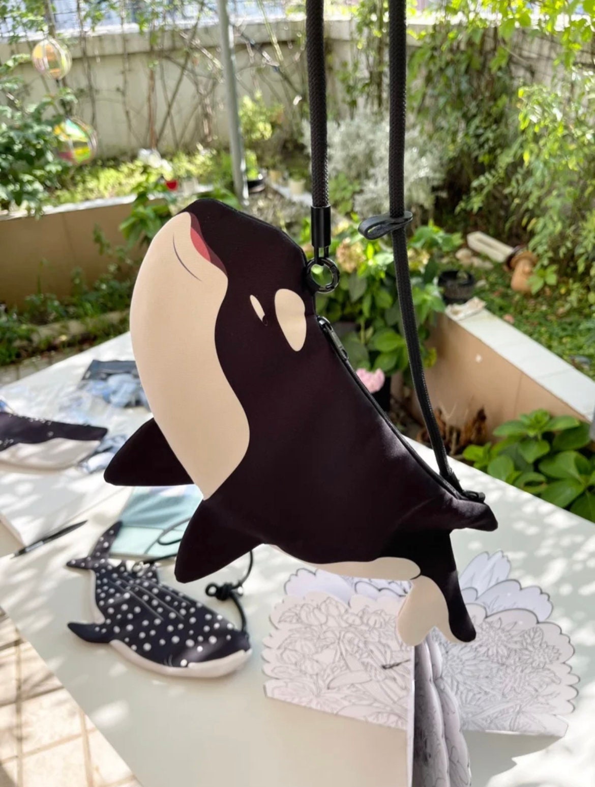 Orca Whale Crossbody Bag, Cute Animal Shoulder Purse for Kids & Adults ...