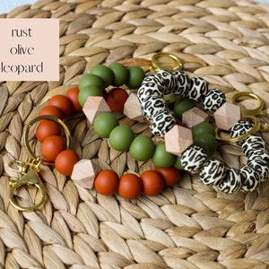 Beaded Wristlet Keychain Silicone Wristlet Bracelet Key - Etsy