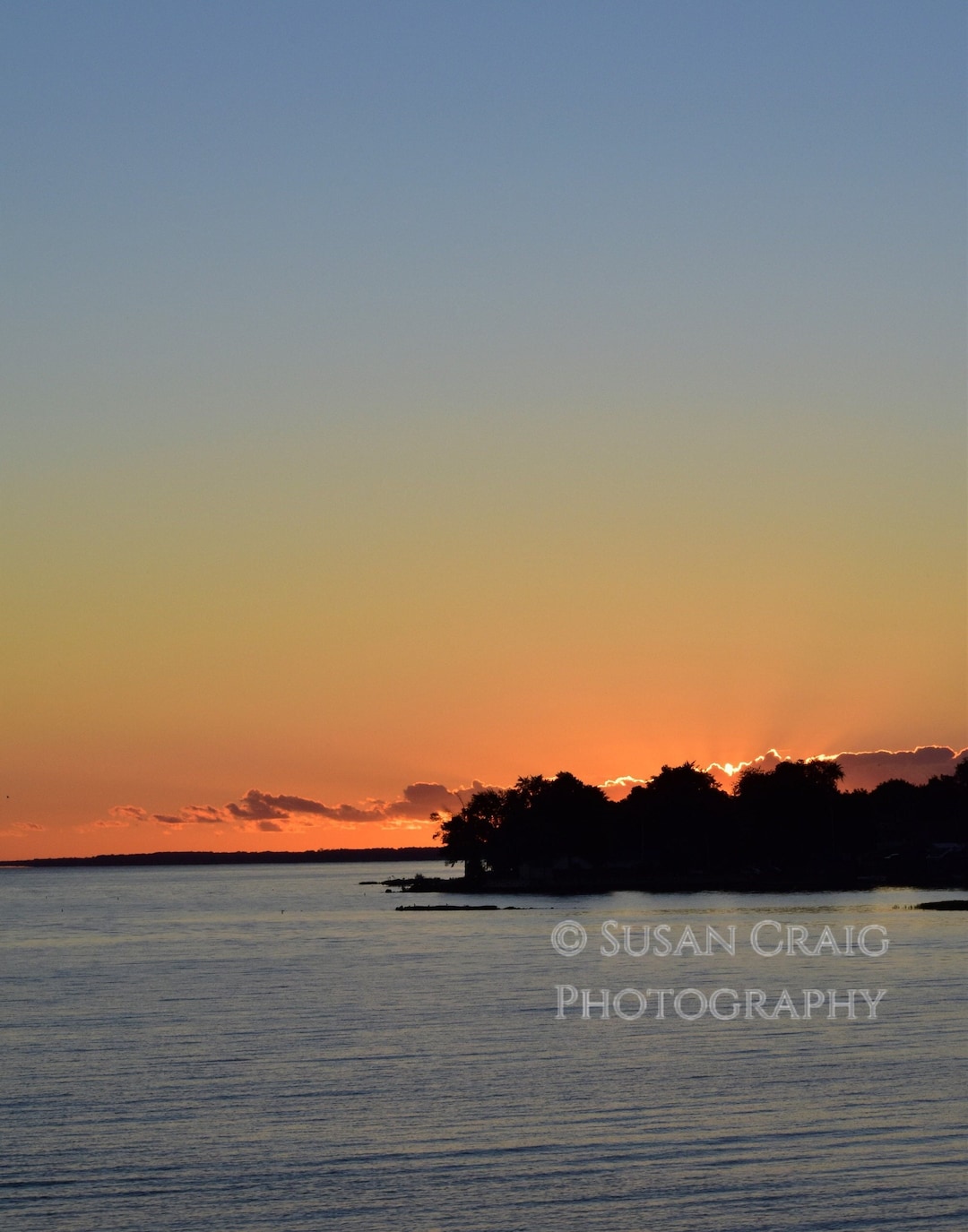 Oneida Lake Sunset Photo Print: Central New York Landscape, Ombre Sky ...