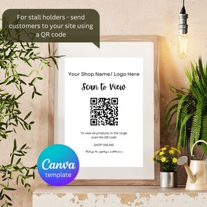 Minimalist Scan to Pay QR Code Sign Template Scan to View Online Shop ...