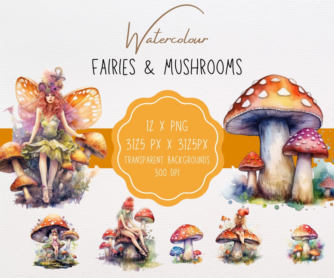 Fairy Tale Clipart Bundle Enchanting Fairy Watercolor Clip Art PNG ...