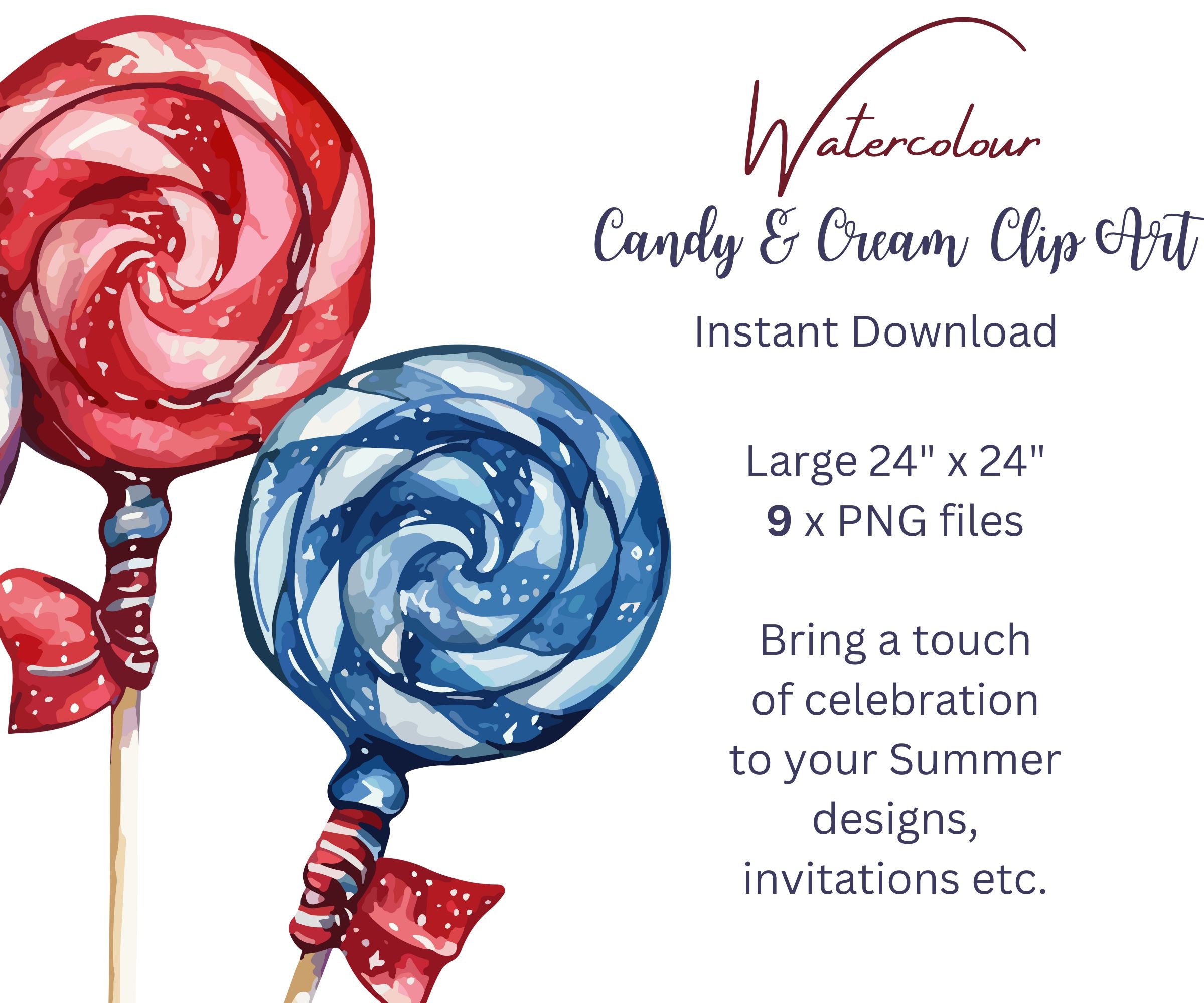 4th of July Candy Ice Cream Clipart Memorial Day American Flag PNG ...