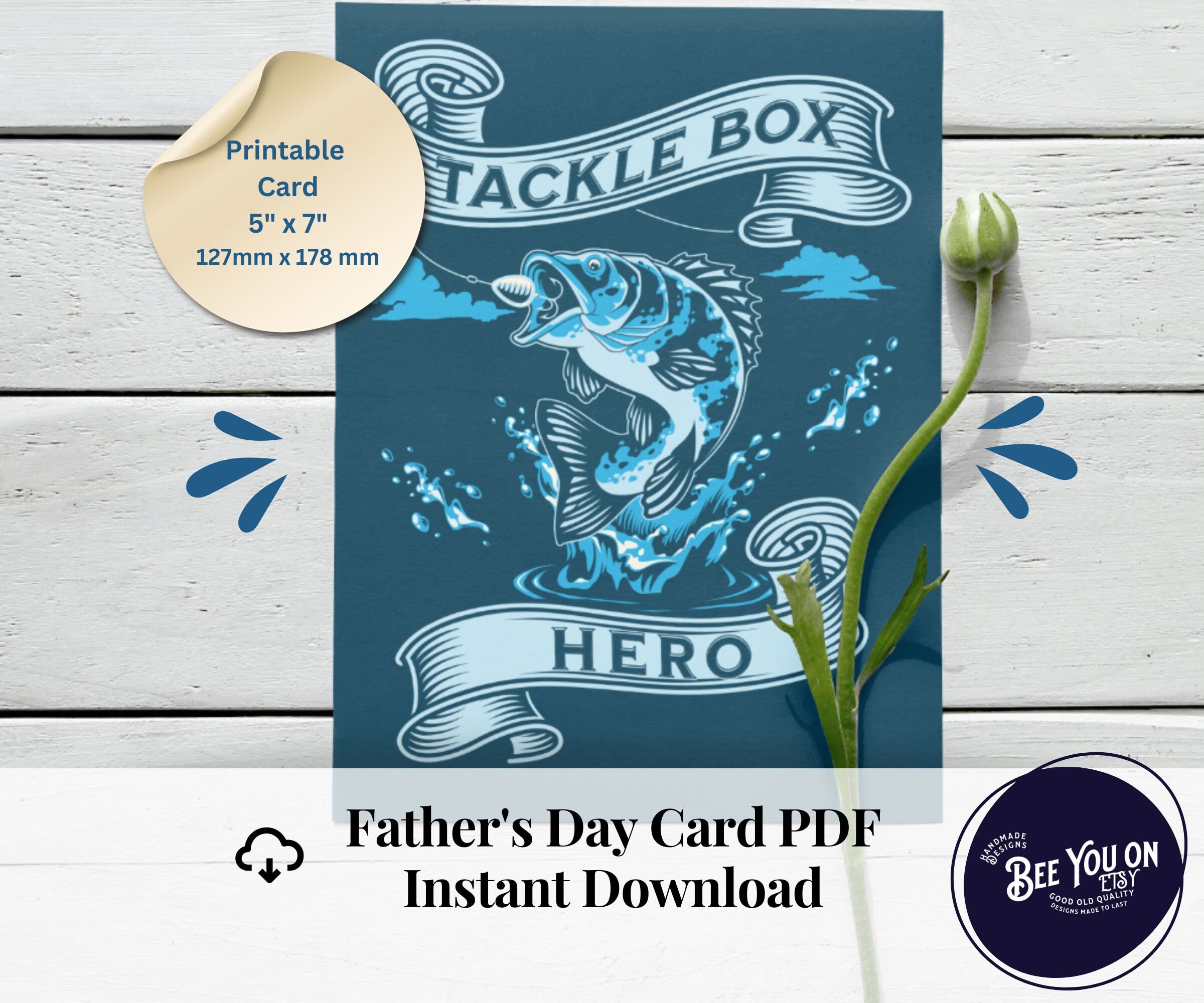 Fathers Day Gift Card Printable Fish Dad Gift Funny Fishing Birthday ...