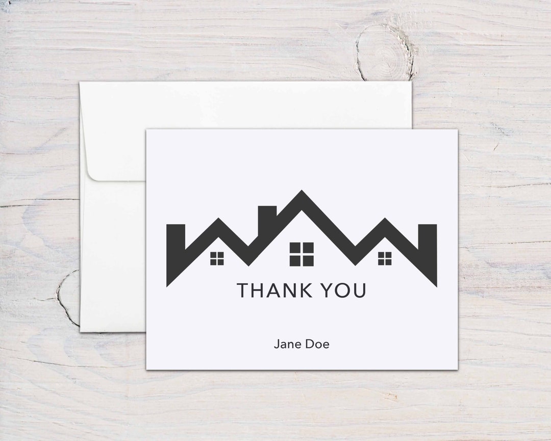 Realtor Thank You Note Card | Real Estate Agent Notecard | Real Estate ...