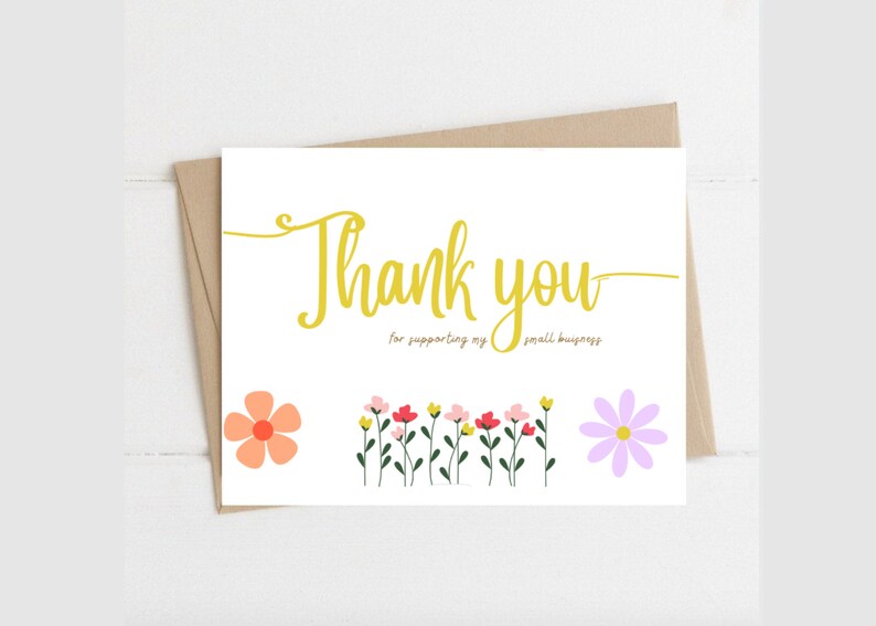 Thank You Card - Spring Themed - Etsy
