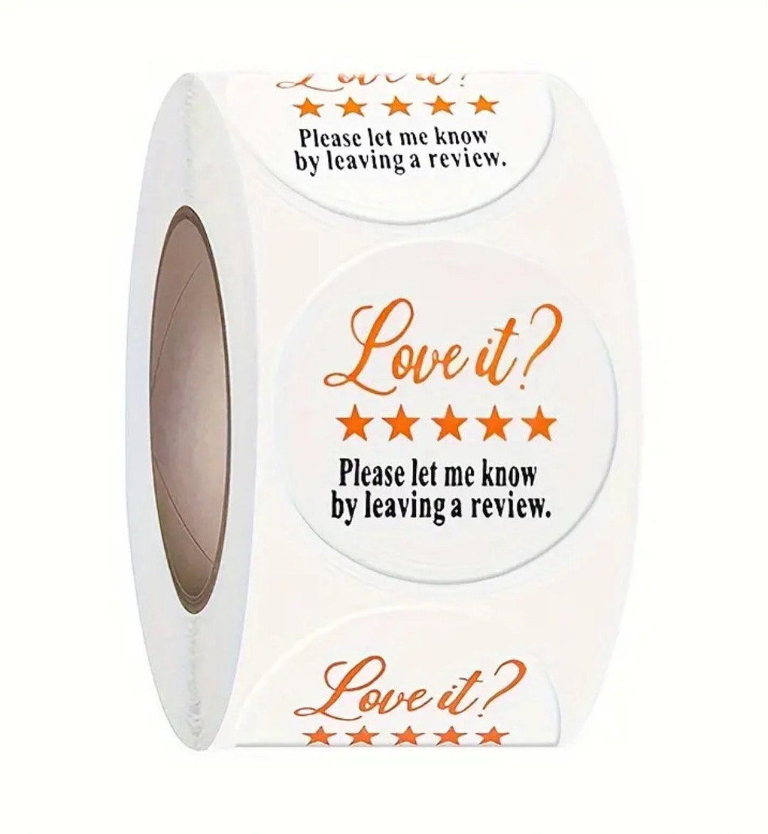 1'' Leave a Review Stickers, Small Buisness Stickers, Thank You ...