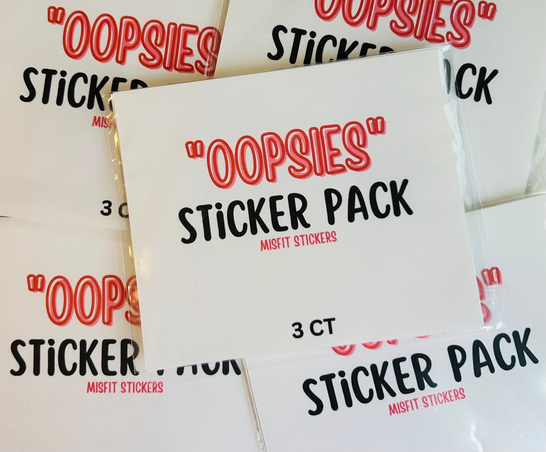 Oopsies Sticker Pack - Misfit Stickers, Dog Mom Stickers, Dog Owner ...