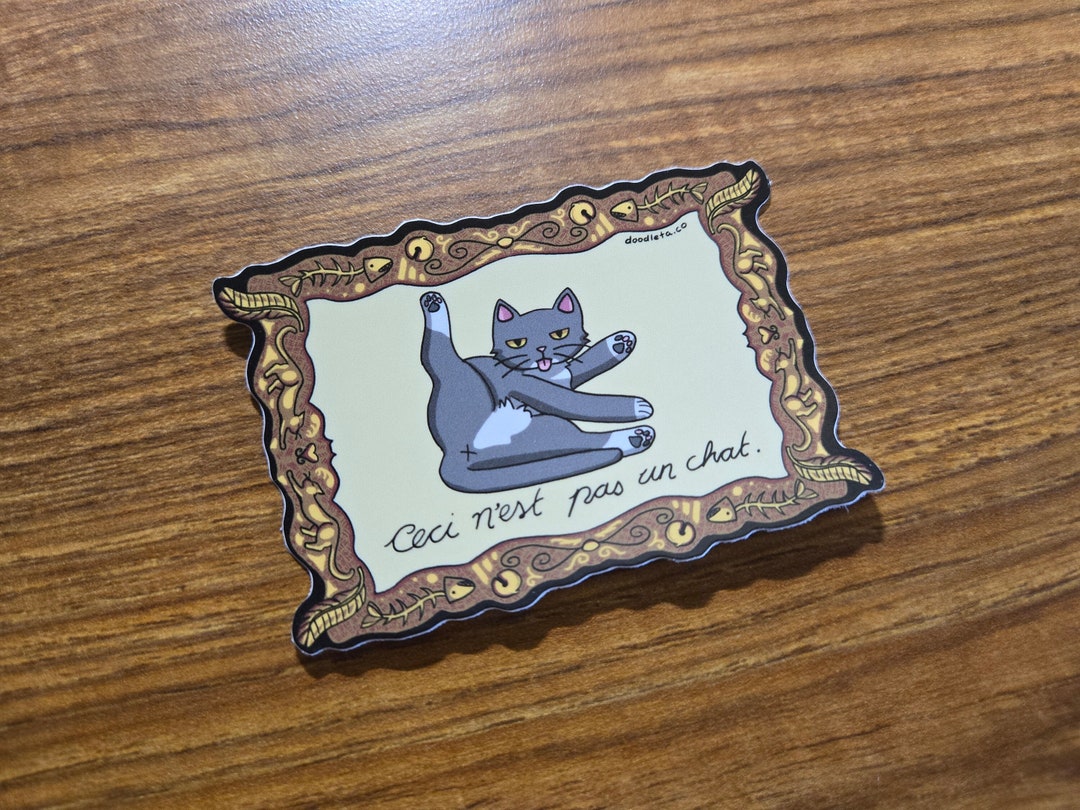 Not A Cat Waterproof Vinyl Sticker - Etsy