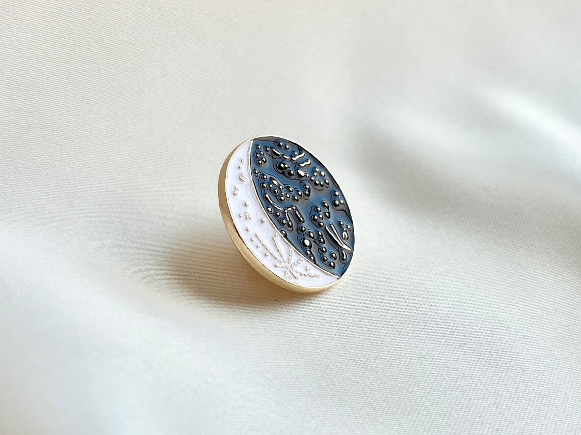 Crescent Moon Pin • Celestial Pins • Space Pins • Moon Brooch • Zodiac ...