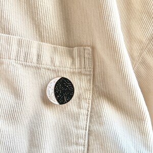 Crescent Moon Pin • Celestial Pins • Space Pins • Moon Brooch • Zodiac ...