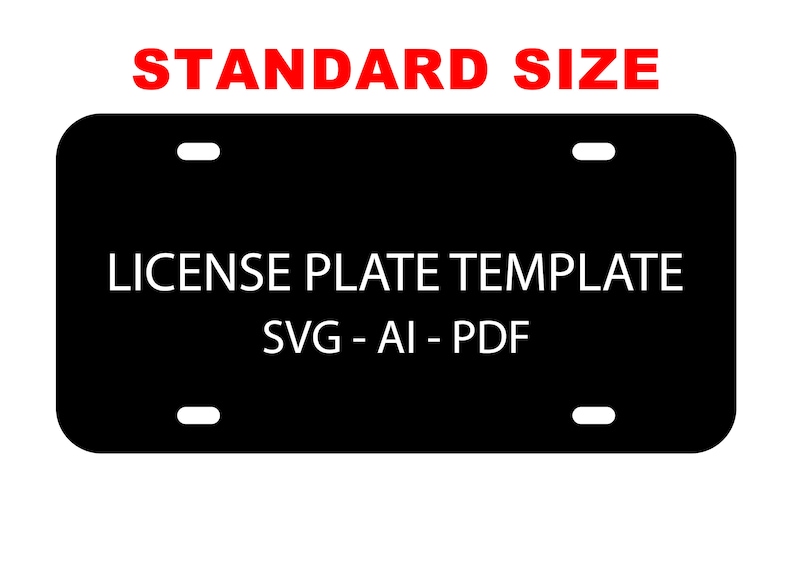 License Plate Template SVG for Laser Cutting Glowforge Cricut ...